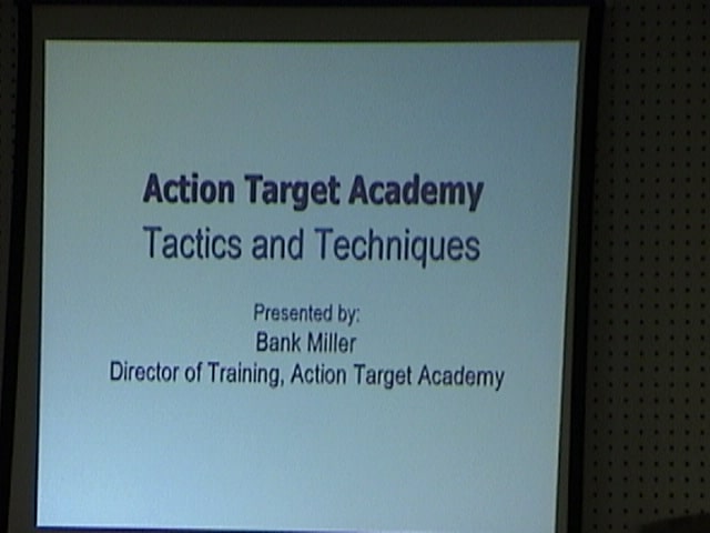 Guest Instructor: Bank Miller –High Performance Defensive Handgun ...